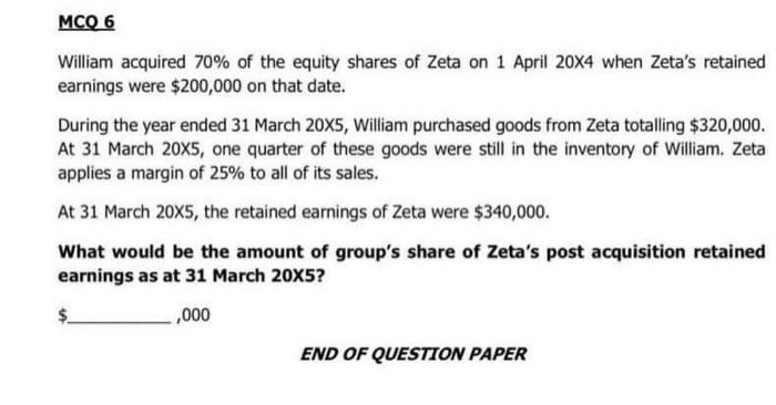 Solved What will the deferred consideration liability be at | Chegg.com