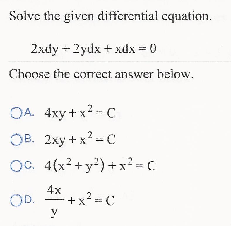 Solved Solve the given differential | Chegg.com