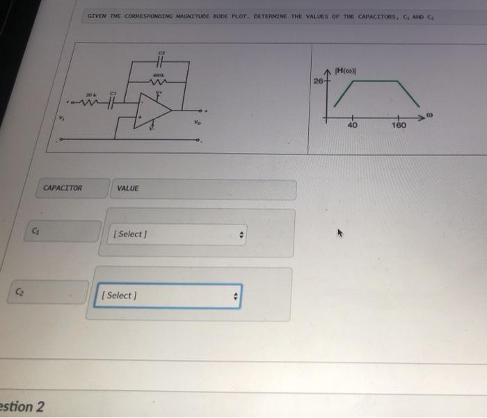 Solved Given the corresponding magnitude bode plot. | Chegg.com
