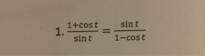 Solved 1+cost sint sint 1-cost | Chegg.com