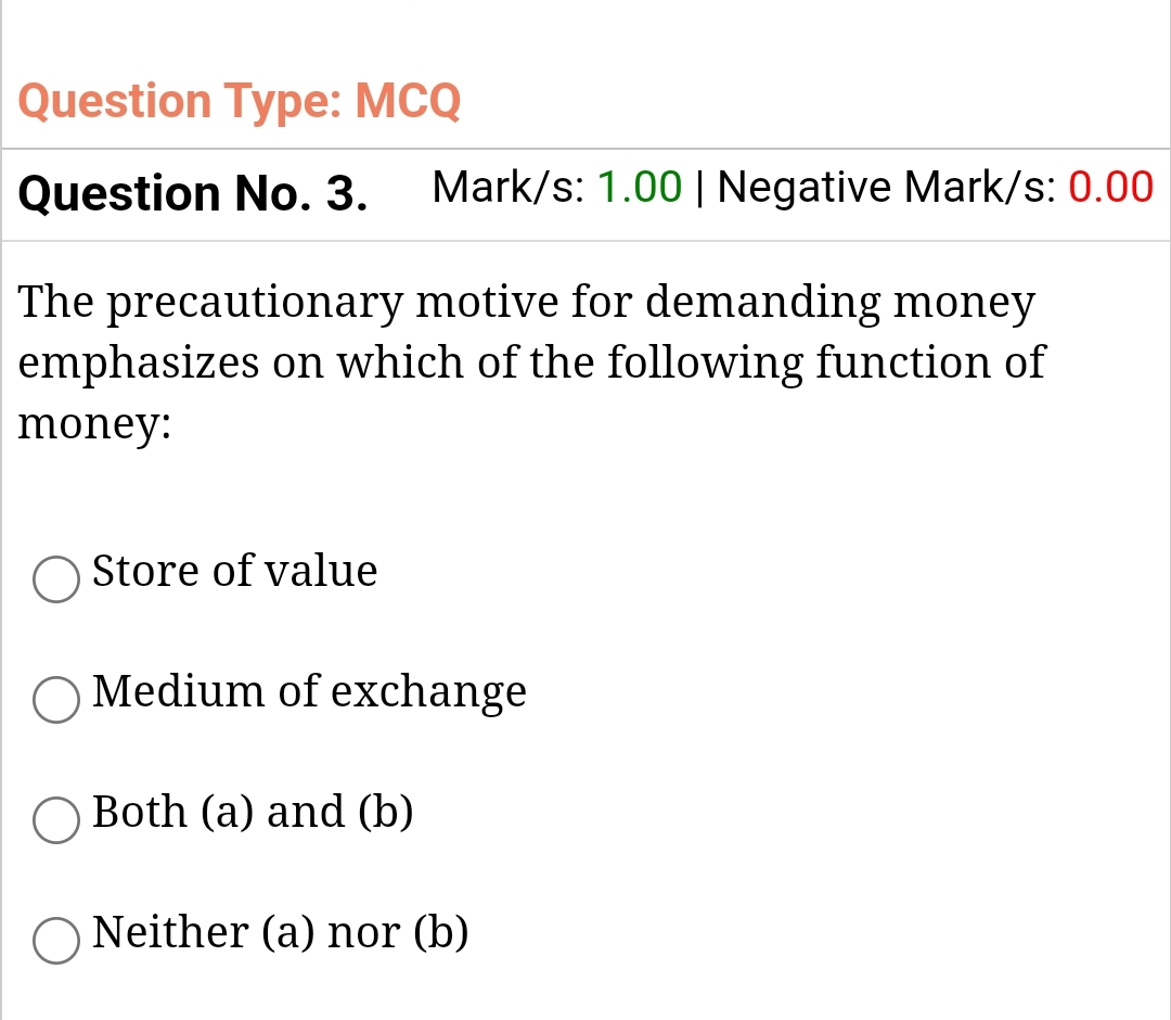 Solved Question Type: MCQQuestion No. 3. ﻿Mark/s: 1.00 | | Chegg.com