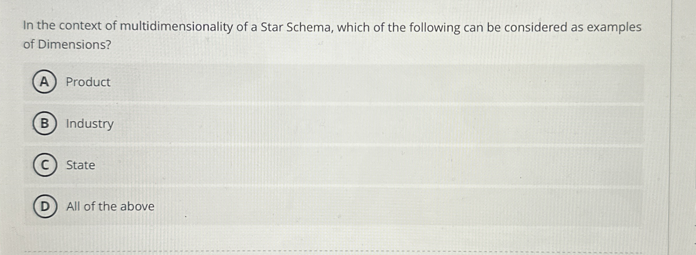 Solved In the context of multidimensionality of a Star | Chegg.com