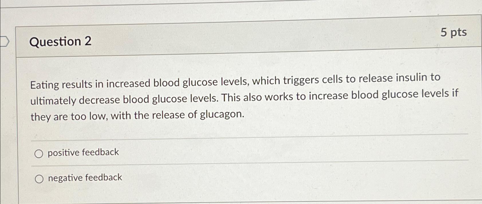 Solved Question 25 ﻿ptsEating results in increased blood | Chegg.com