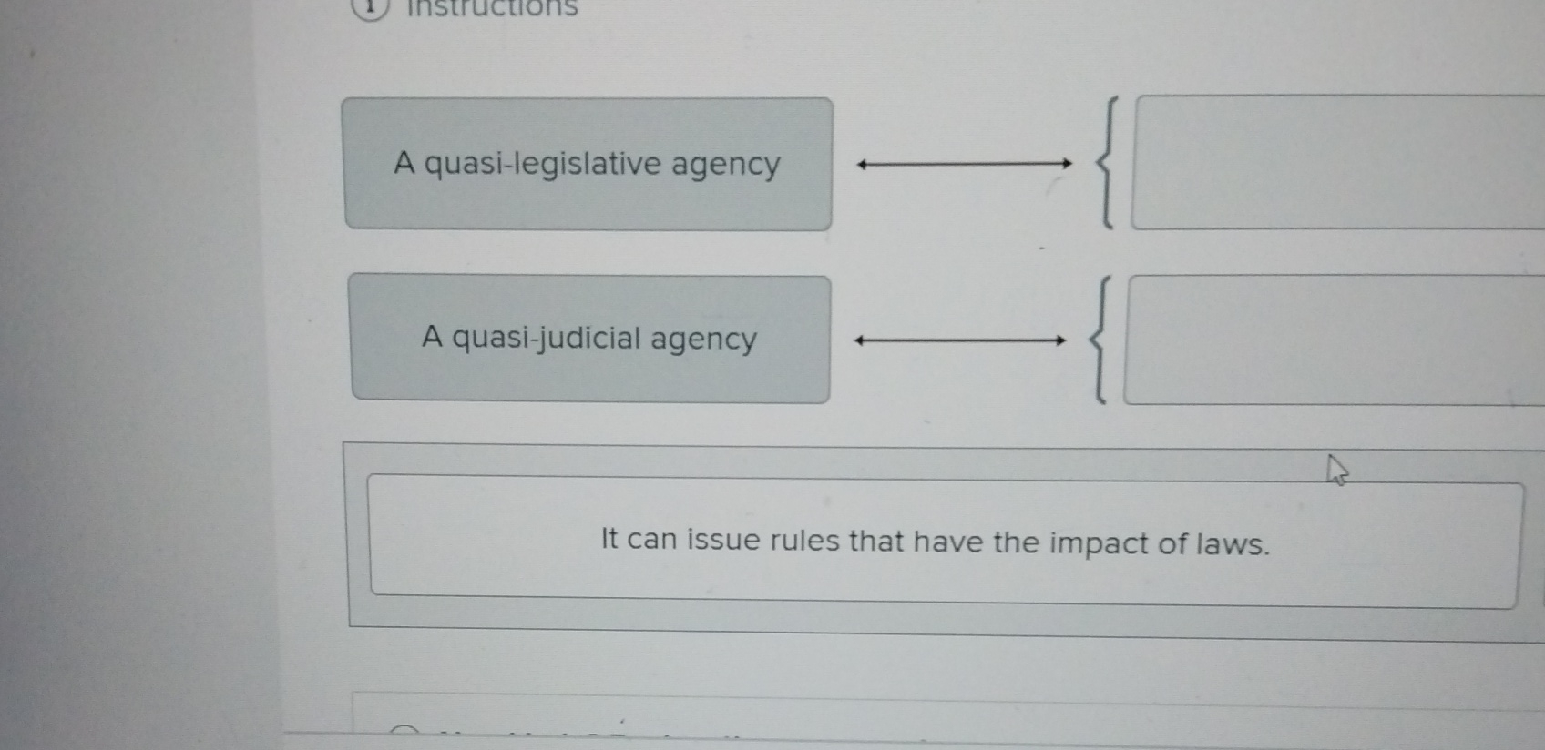 Solved A quasi-legislative agencyIt can issue rules that | Chegg.com