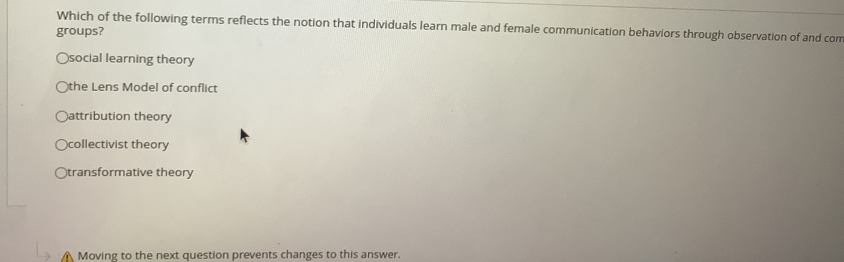 Solved Which of the following terms reflects the notion that | Chegg.com