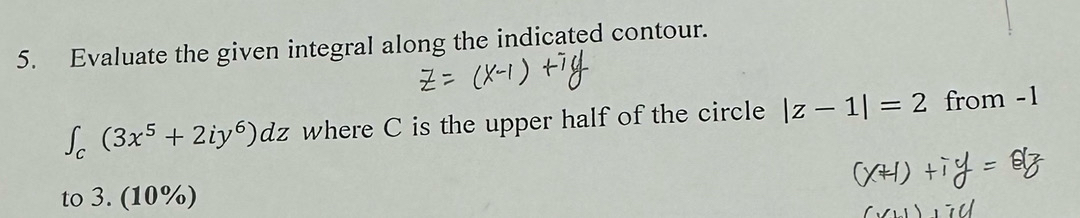 Solved Evaluate the given integral along the indicated | Chegg.com