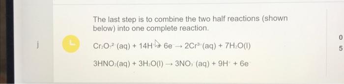 Solved Complete the stepwise process of balancing the | Chegg.com