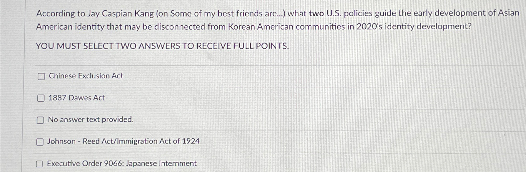 Solved According to Jay Caspian Kang (on Some of my best | Chegg.com