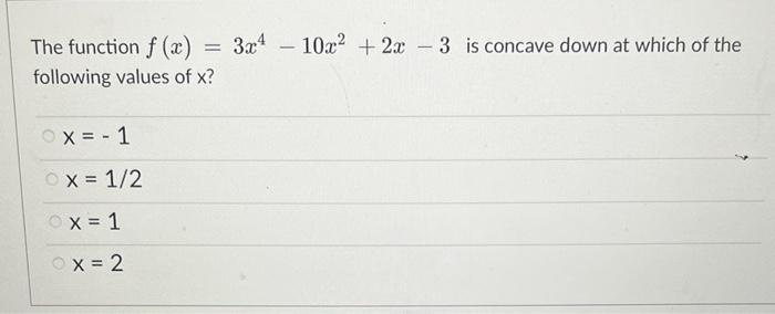 Solved Given the function f(x)=2x3−4x2+2 locate the absolute | Chegg.com
