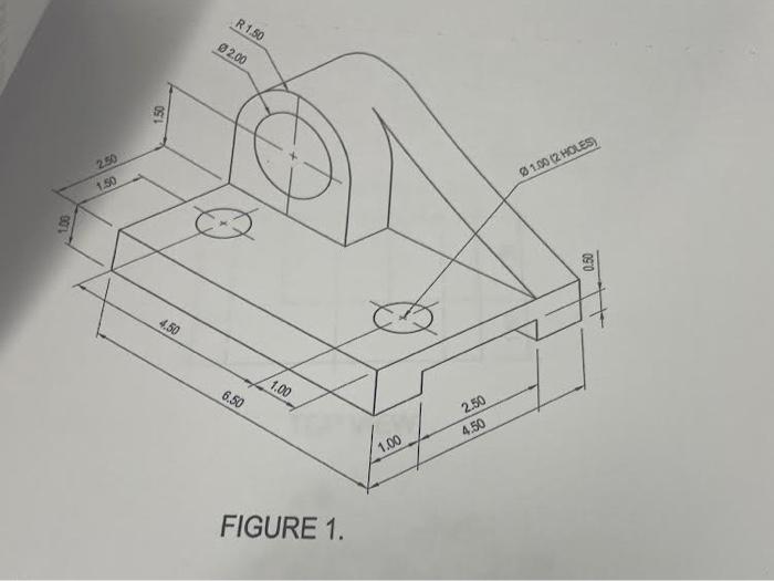 Solved e Draw the top, front, and right side views of the | Chegg.com