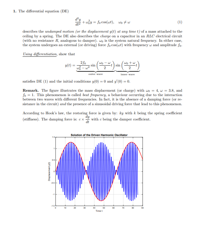Solved The differential equation | Chegg.com