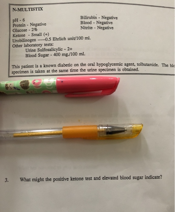 Solved N-MULTISTIX PH - 6 Bilirubin - Negative Protein - | Chegg.com