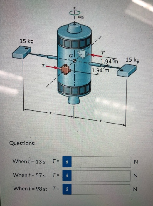 Solved Two small variable-thrust jets are actuated to keep | Chegg.com