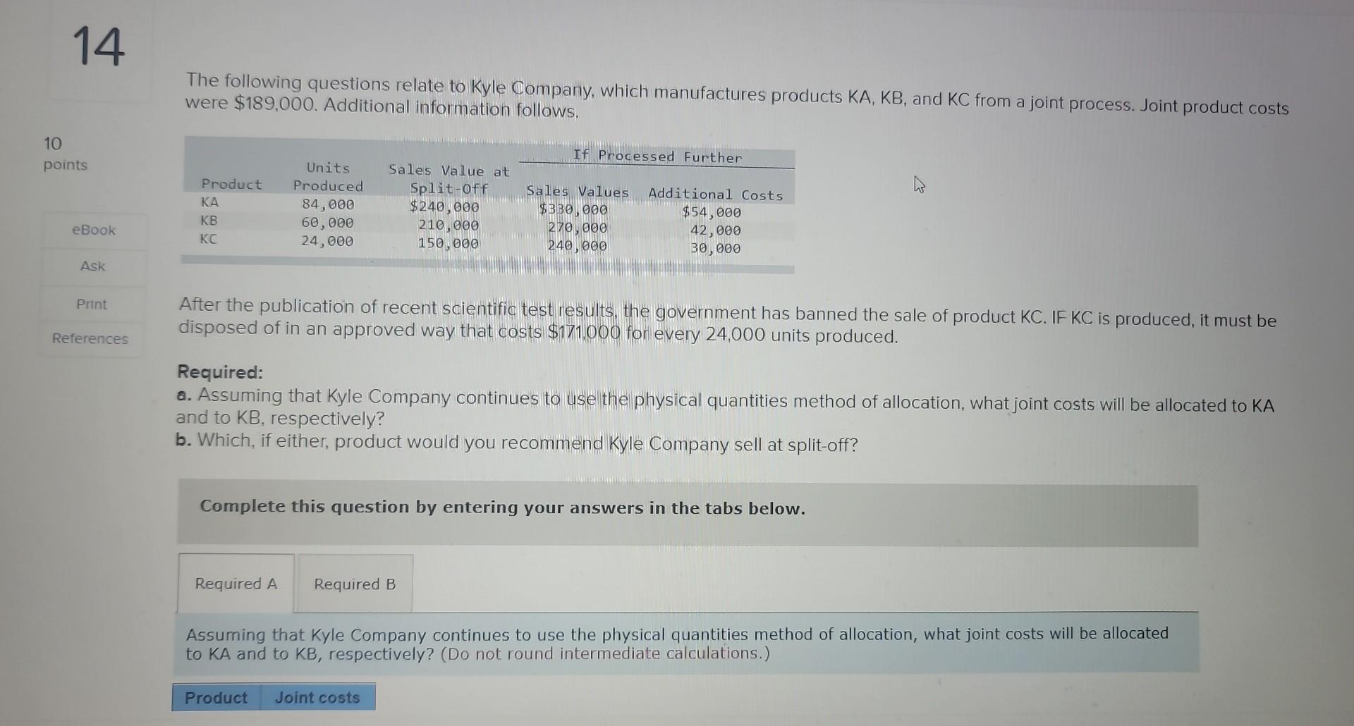 Solved The following questions relate to Kyle Company, which | Chegg.com