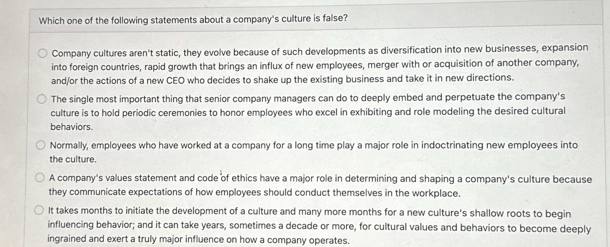 Solved Which one of the following statements about a | Chegg.com