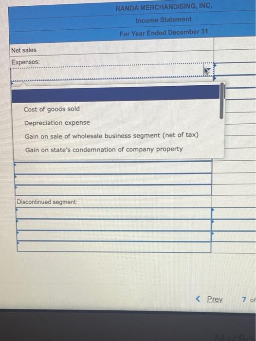 Solved In the current year, Randa Merchandising, Inc., sold | Chegg.com