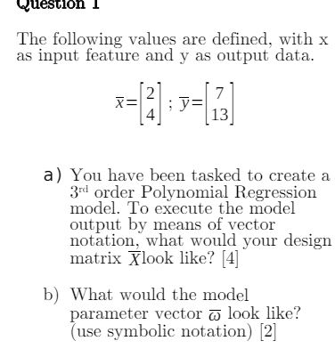Solved The following values are defined, with xas input | Chegg.com