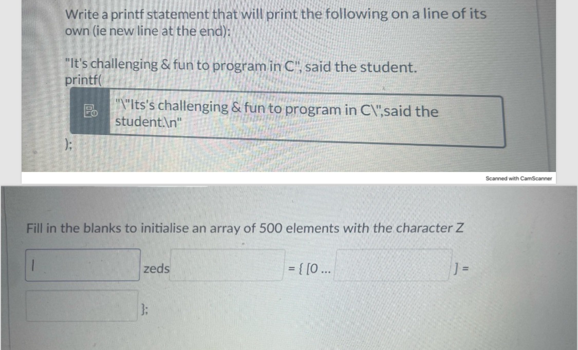 Solved Write a printf statement that will print the | Chegg.com