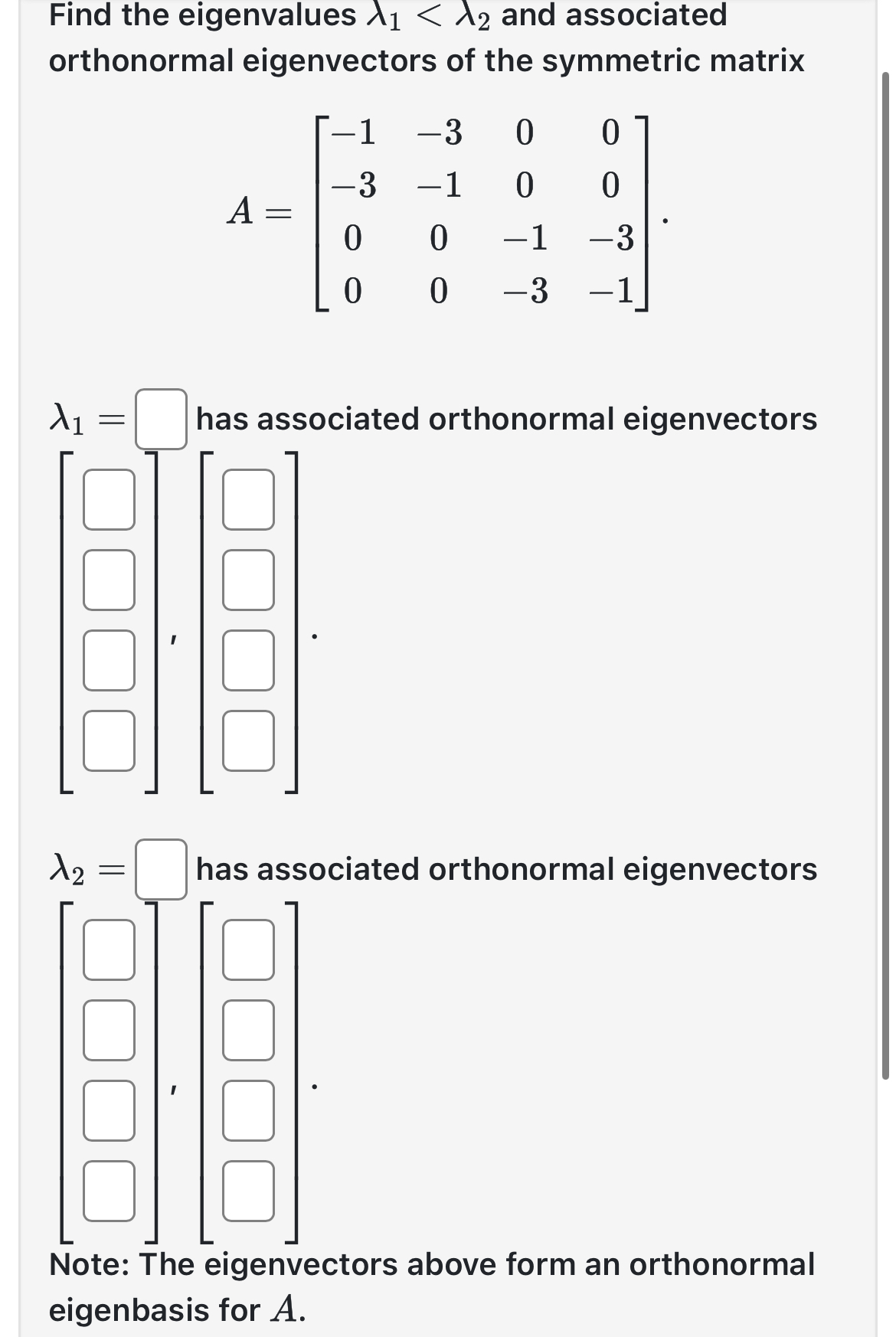 Solved Find the eigenvalues λ1