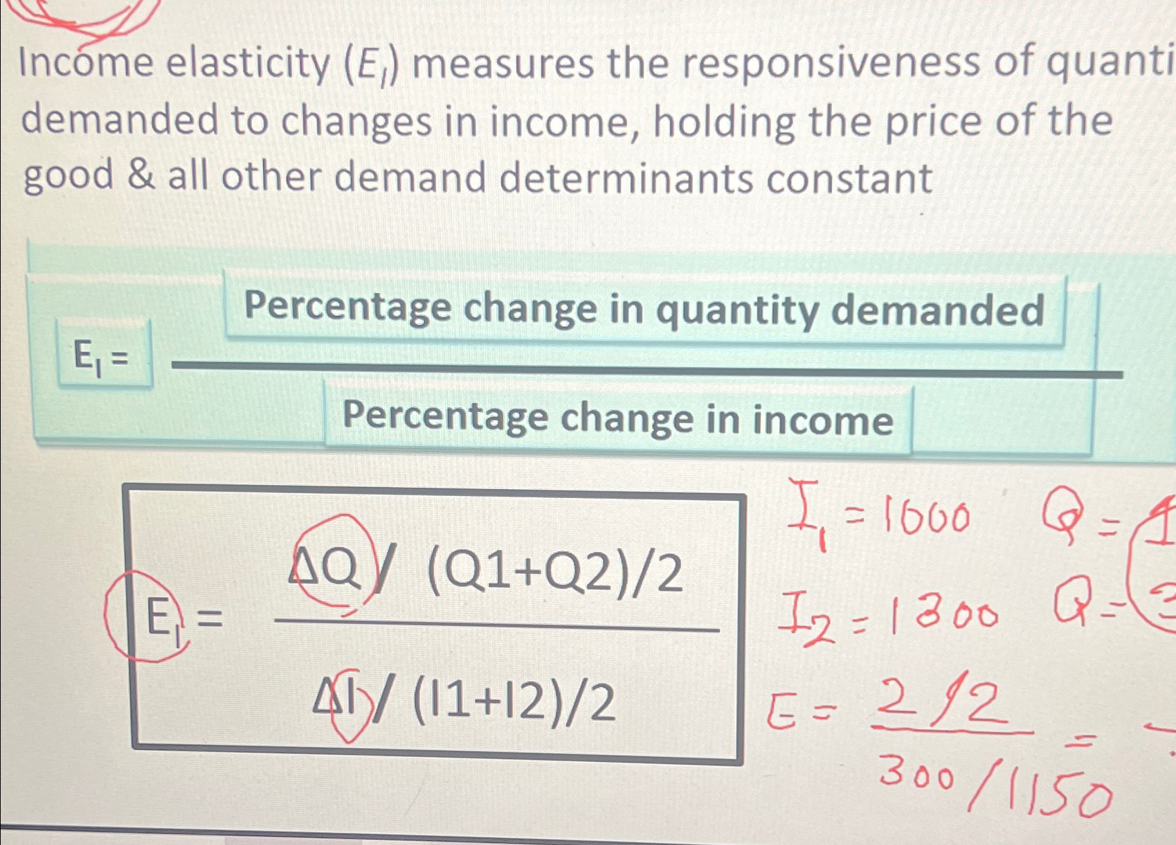 Solved Income elasticity (El) ﻿measures the responsiveness | Chegg.com