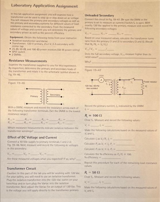 Laboratory Application Assignment Laboratory | Chegg.com