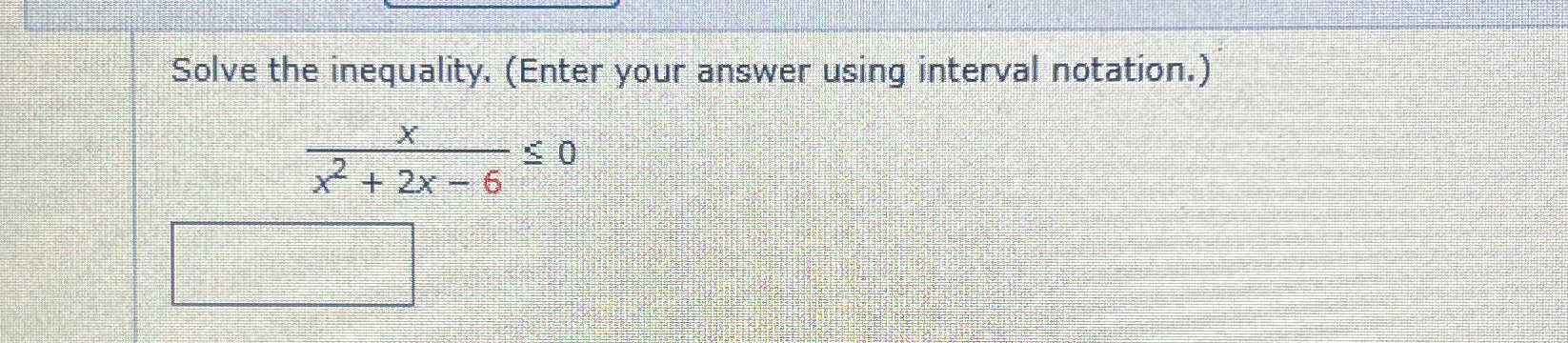 Solved Solve the inequality. (Enter your answer using | Chegg.com