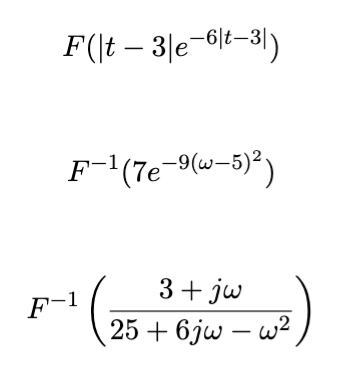 [Solved]: Using Operational Theorems and the Table of Fouri