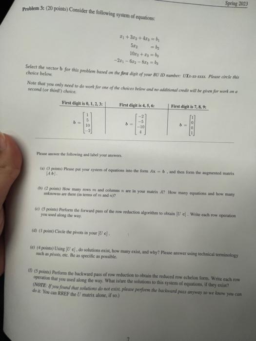 Solved Problem 3t 20 Points Consider The Following Systen