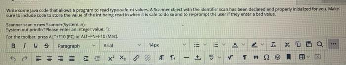 Solved Write some Java code that allows a program to read | Chegg.com