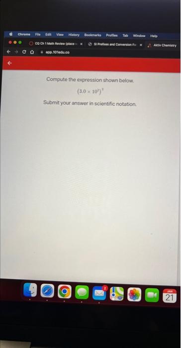Solved Compute the expression shown below. (3.0×102)2 Submit | Chegg.com