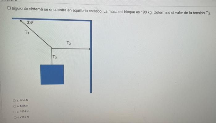 Solved The following system is in static equilibrium. the | Chegg.com