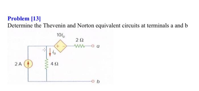 Solved Determine the Thevenin and Norton equivalent curcuits | Chegg.com