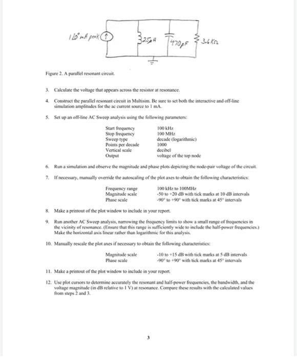 Solved EE 104 LABORATORY EXERCISE 13 RESONANT NETWORKS | Chegg.com