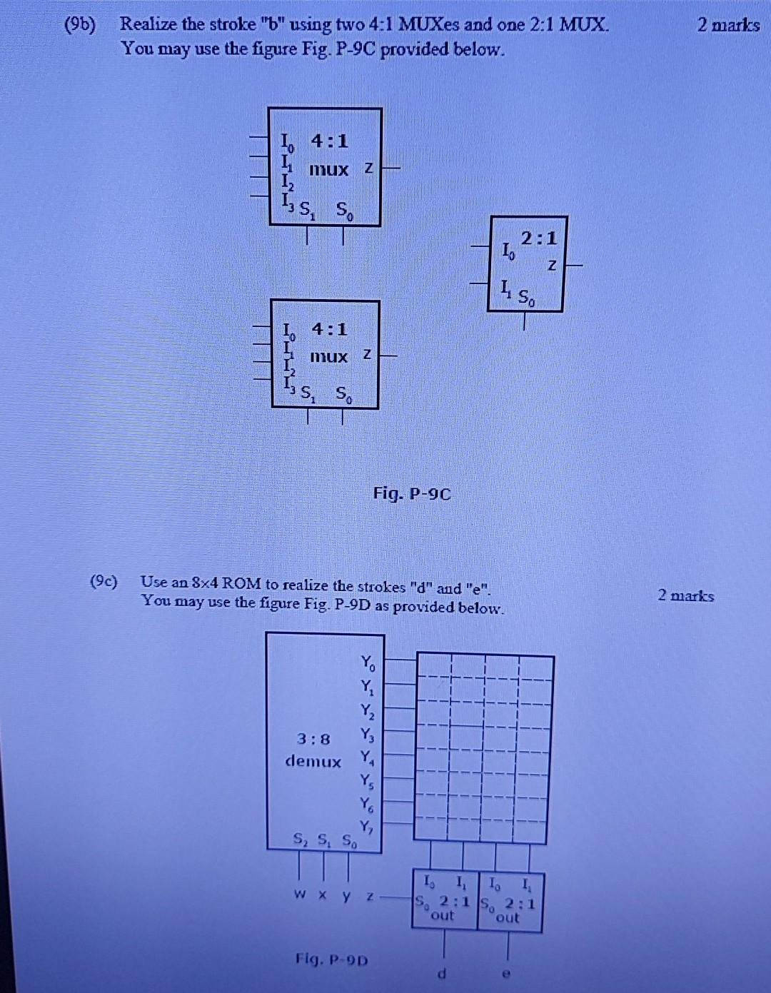 Solved (9) Combinational Logic Design 7 marks Consider the | Chegg.com