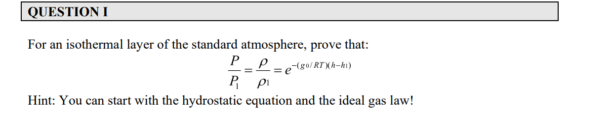 Solved QUESTION IFor an ﻿isothermal layer of ﻿the standard | Chegg.com