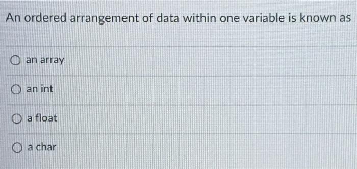 Solved Which of the following is NOT a variable data type | Chegg.com