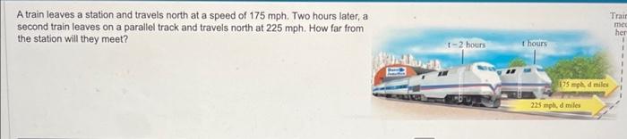 Solved A train leaves a station and travels north at a speed | Chegg.com