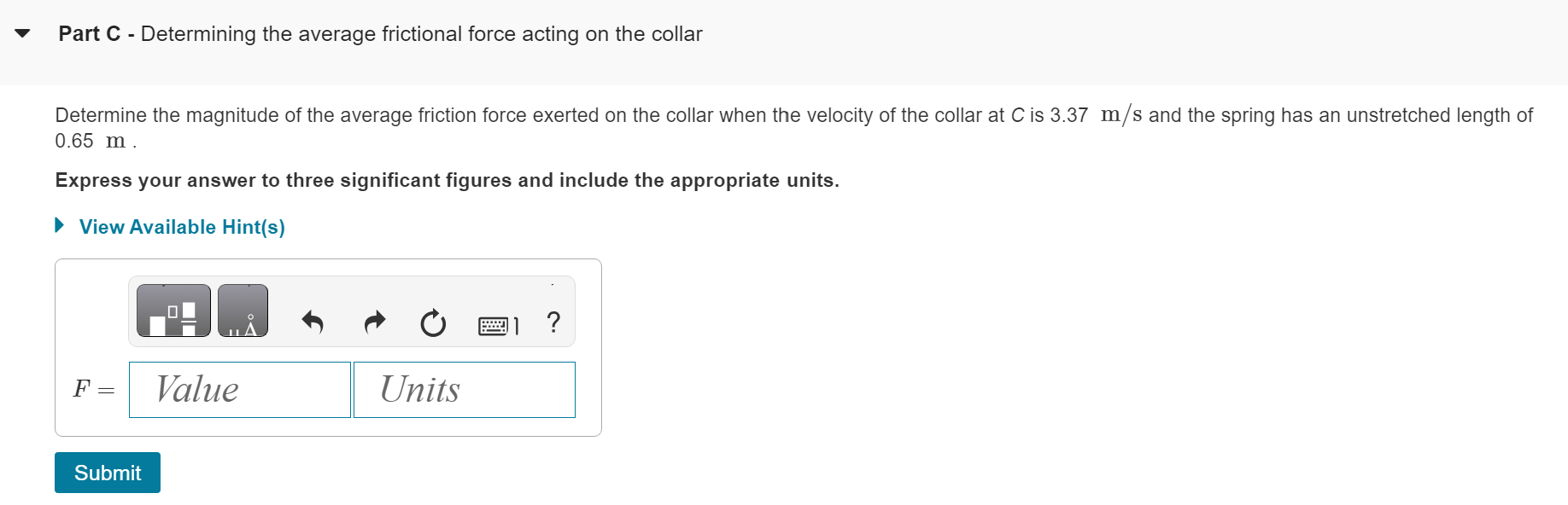Solved wheres part c Determine the magnitude of the average | Chegg.com