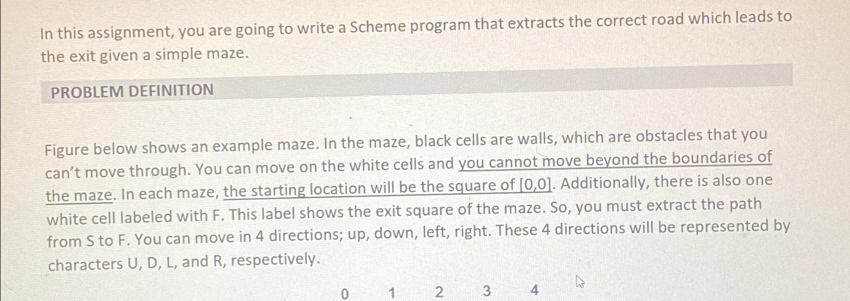 Solved In this assignment, you are going to write a Scheme | Chegg.com
