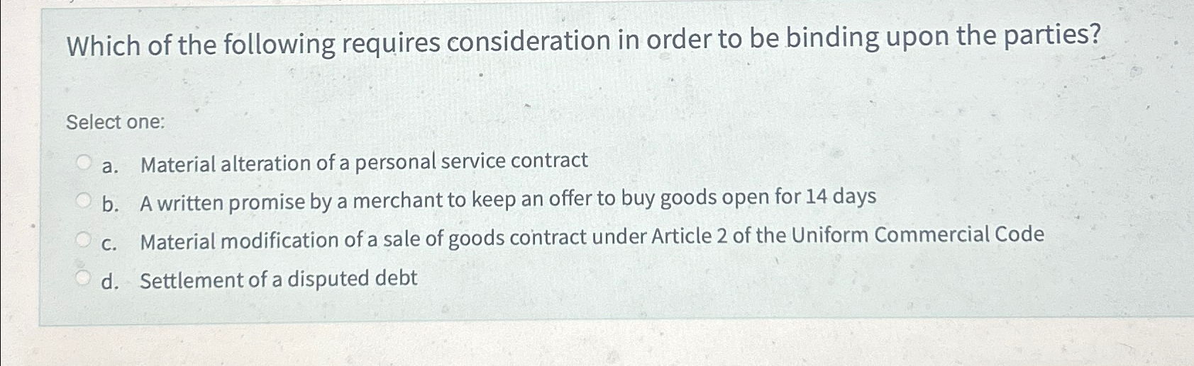 Solved Which of the following requires consideration in | Chegg.com