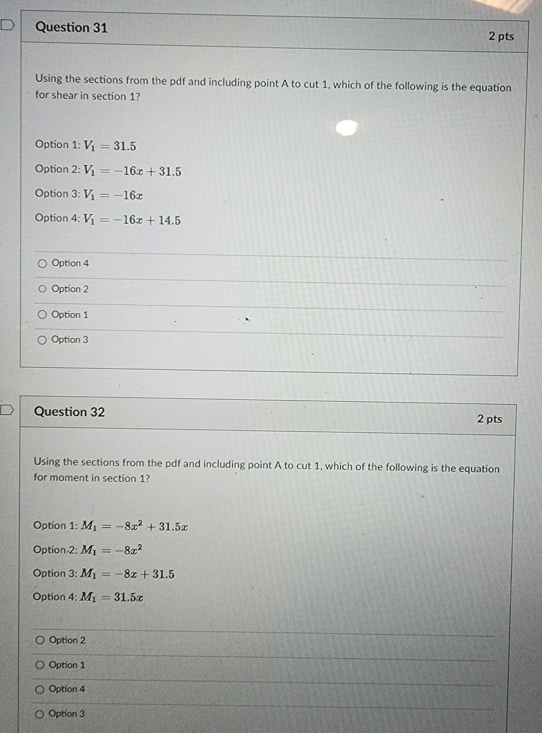 Solved Shear and Moment Diagram We are wanting to determine | Chegg.com