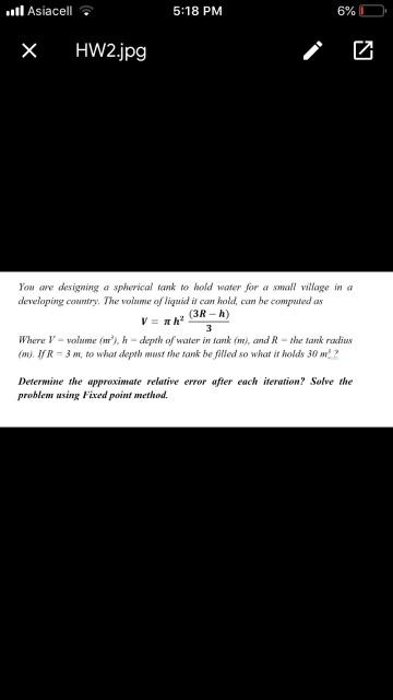 Solved fixed point method numerical methods I need to | Chegg.com