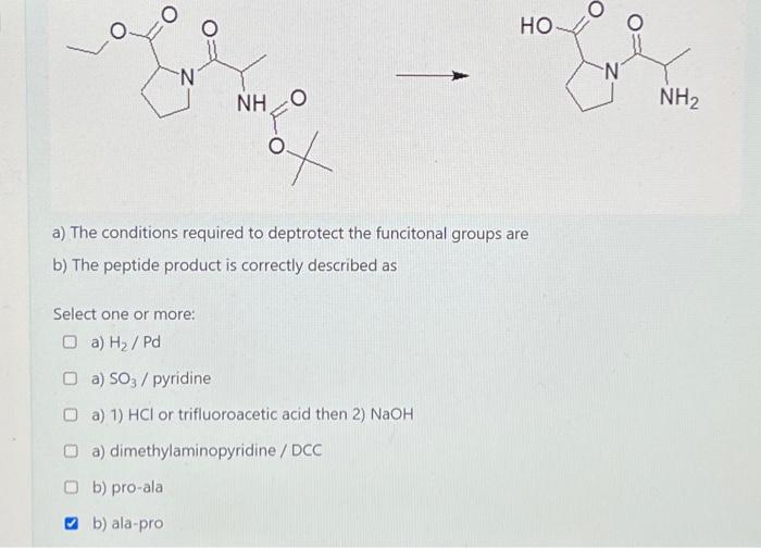 Solved The following dipeptide synthesised from proline and | Chegg.com