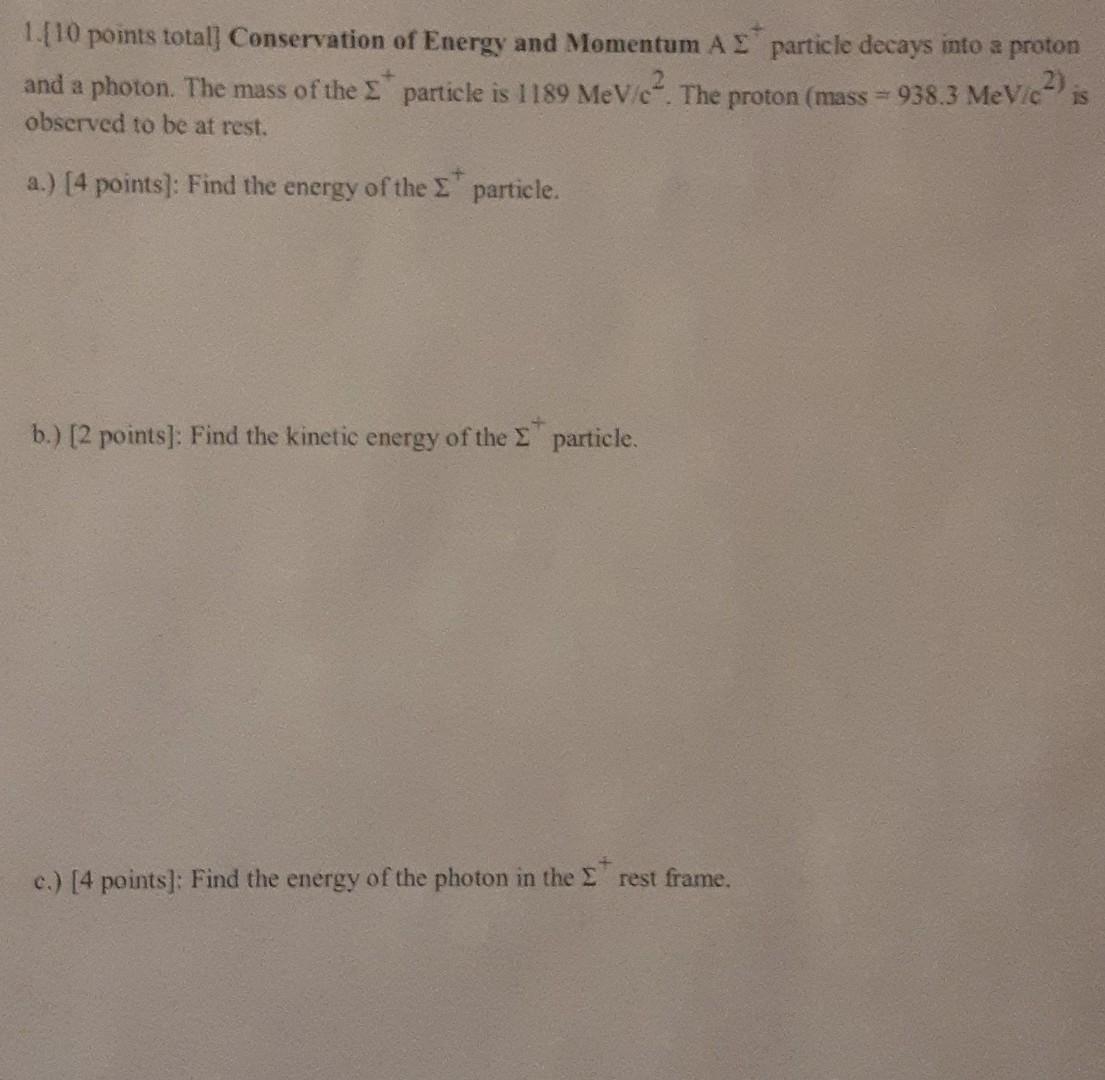 Solved 1.\{10 points total\} Conservation of Energy and | Chegg.com