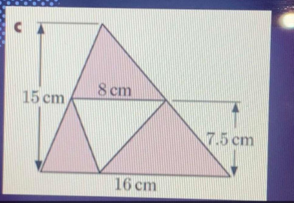 Solved find the area of the three triangles | Chegg.com