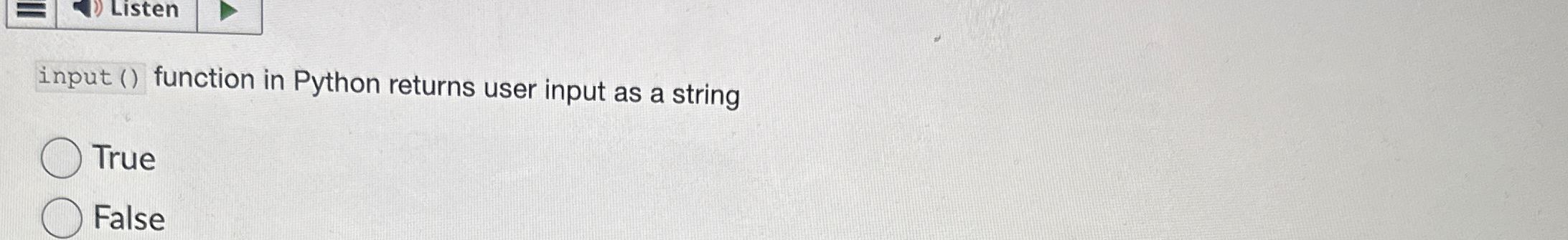 Solved input () ﻿function in Python returns user input as a | Chegg.com