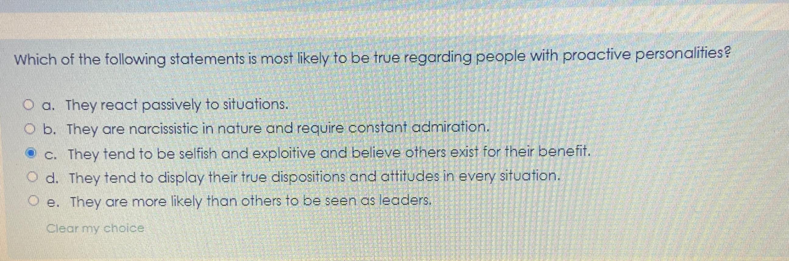 Solved Which of the following statements is most likely to | Chegg.com