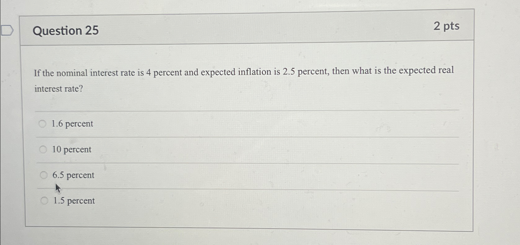 Solved Question 252 ﻿ptsIf the nominal interest rate is 4 | Chegg.com
