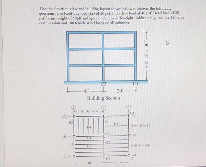 Use the elevation view and building layout shown | Chegg.com