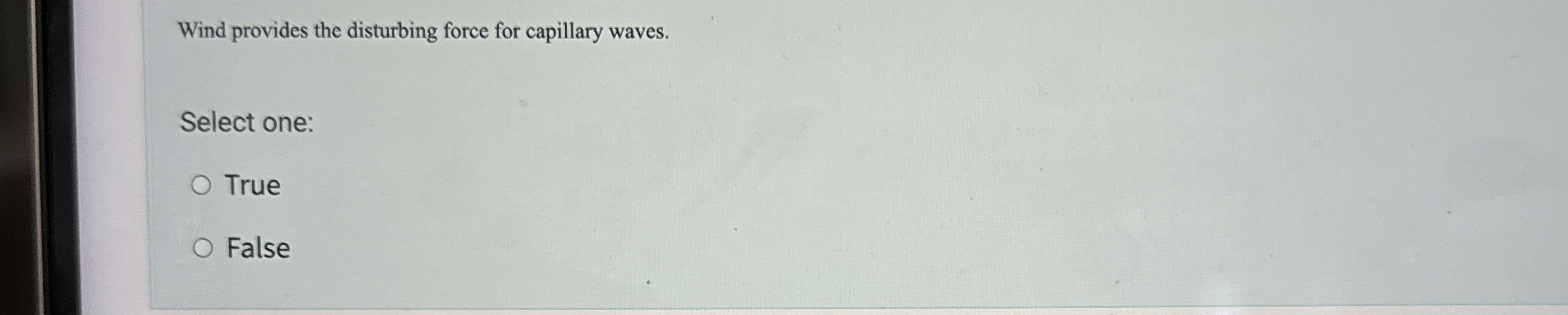 Solved Wind provides the disturbing force for capillary | Chegg.com